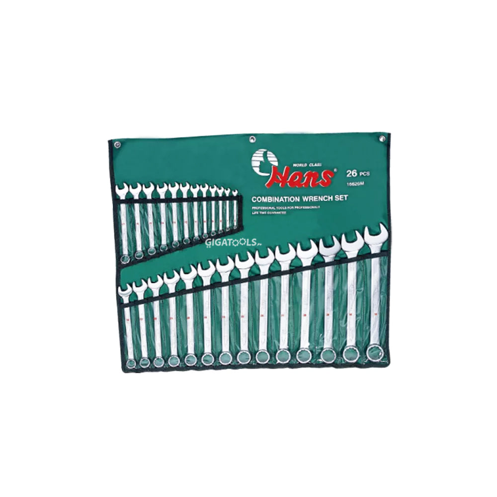 Hans Tools 26pcs. Combination Wrench Set ( 16626M ) – GIGATOOLS ...