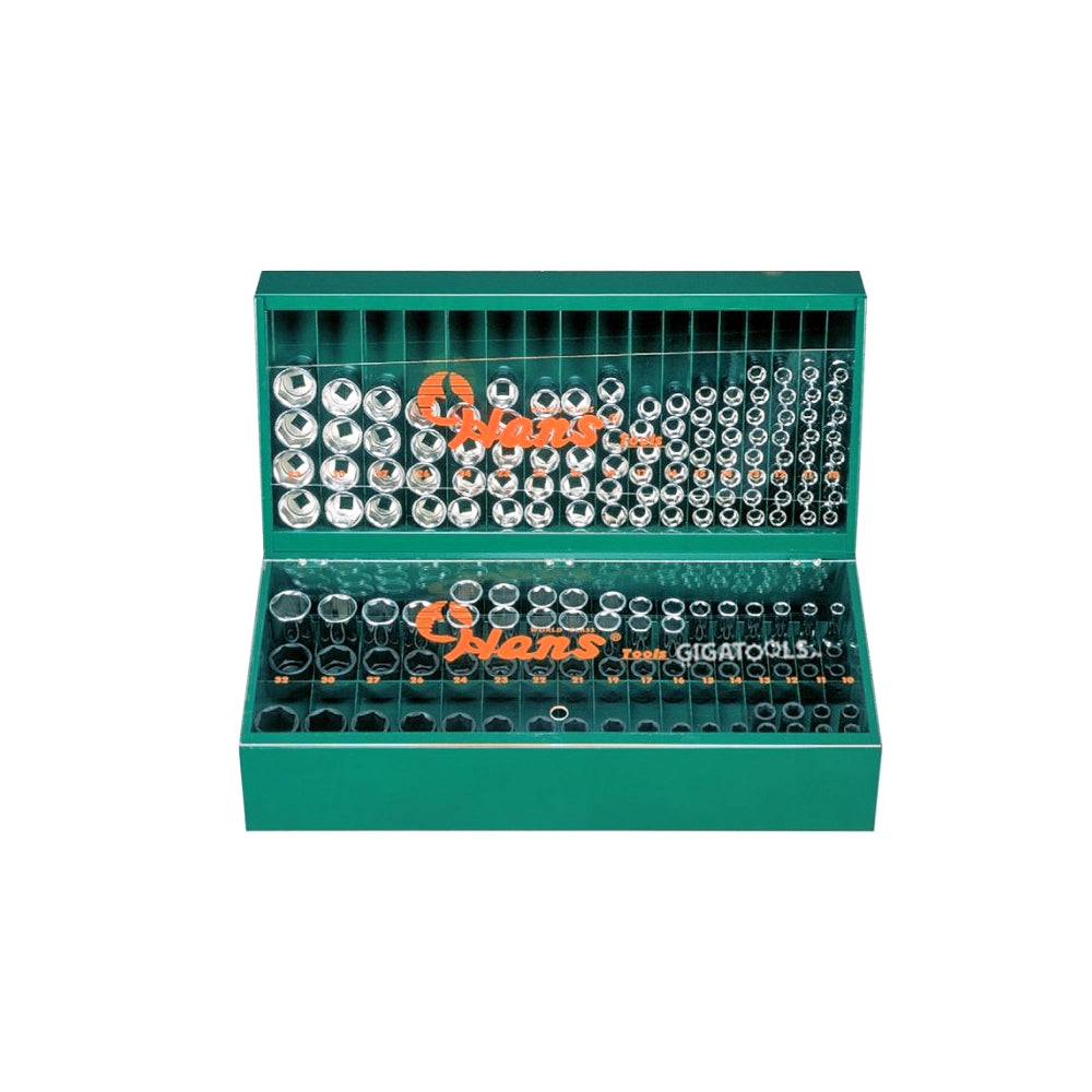 Hans Tools 125pcs 1/2 DR. Drive Socket Wrench Set in Display Stand ( 6 ...
