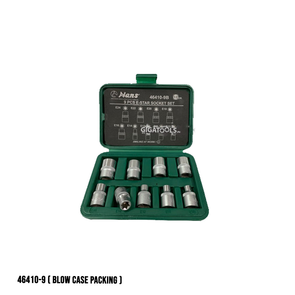 Hans Tools 9pcs. 1/2" Dr. E-Star Socket Wrench Set – GIGATOOLS ...