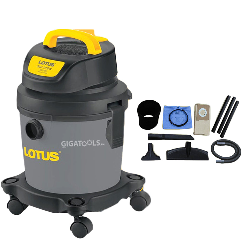 Lotus LT1828P-3GL Wet and Dry Vacuum Cleaner ( 3 Gallons ) ( 1100W ...