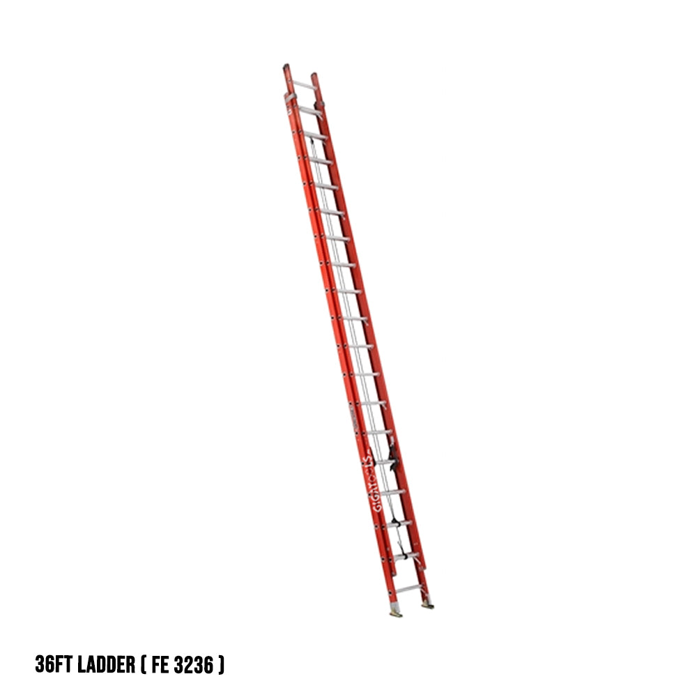 Louisville Fiberglass Extension Ladder (Orange) (Made in USA ...