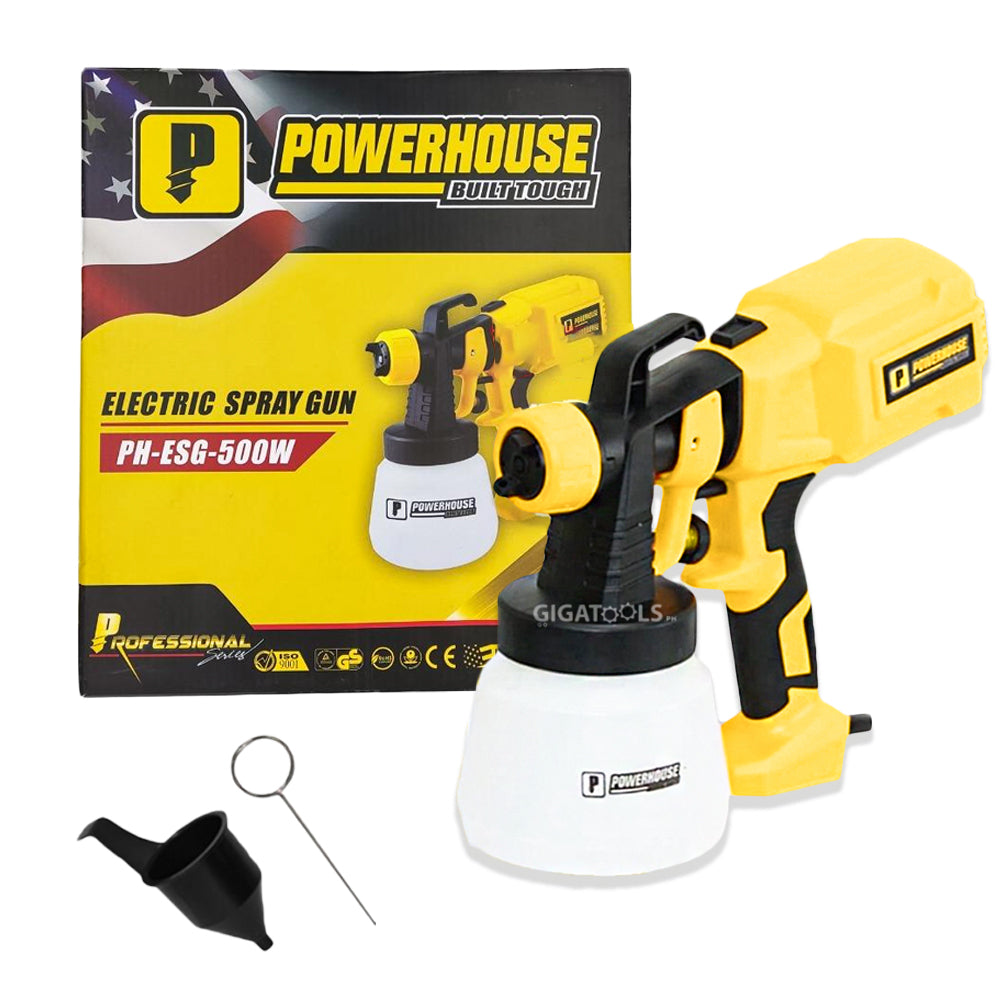 Powerhouse PH-ESG-500W Portable Sprayer Paint / Spray Gun ( 500W ) – GIGATOOLS Industrial Center