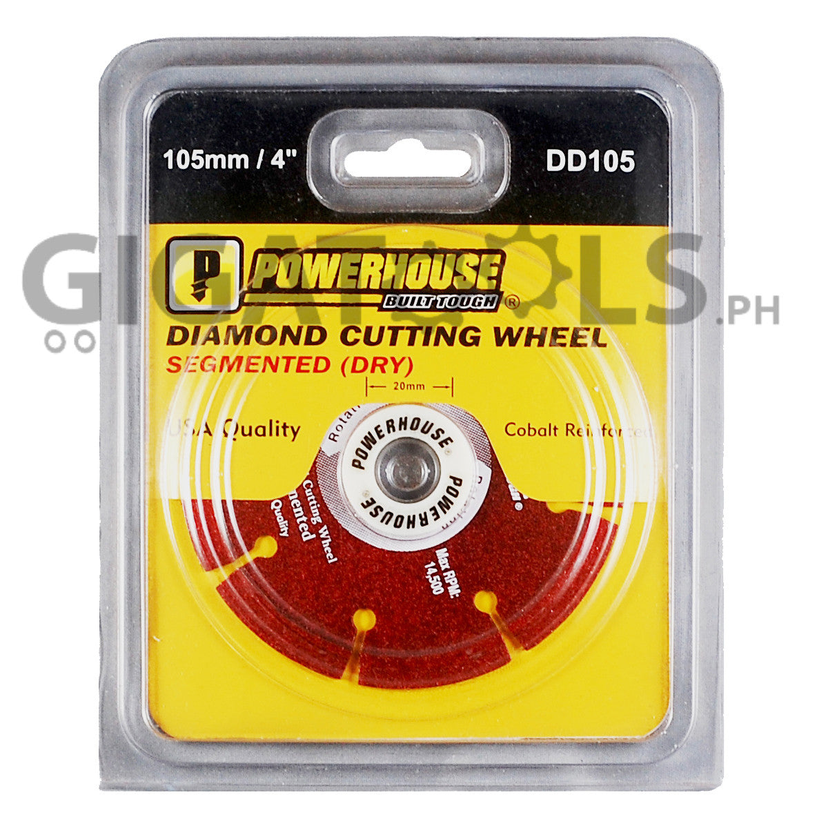 Powerhouse 4" (105mm) Diamond Cutting Wheel (Dry Type) – GIGATOOLS ...